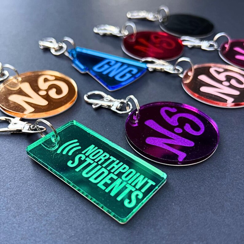 Custom 3D Acrylic Keychains Mirrored and Two-toned Custom Shapes ...