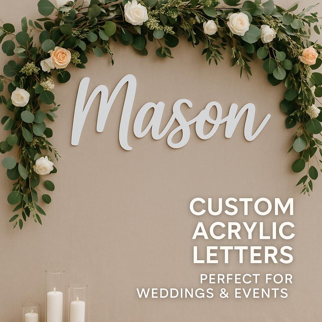 Custom 3D Acrylic Letters, Personalized Name Sign, Mirror Acrylic ...