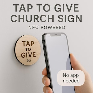 Custom NFC Donation Tag, Tap to Donate Church Circle - Etsy