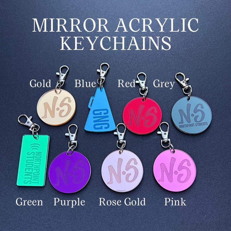 Custom 3D Acrylic Keychains Mirrored and Two-toned Custom Shapes ...