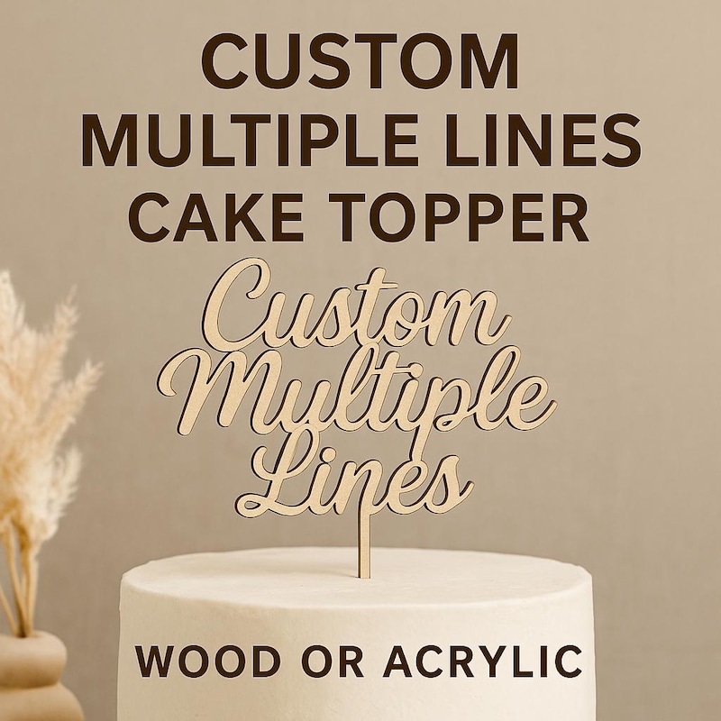 Wood Personalized Cake Topper - Etsy