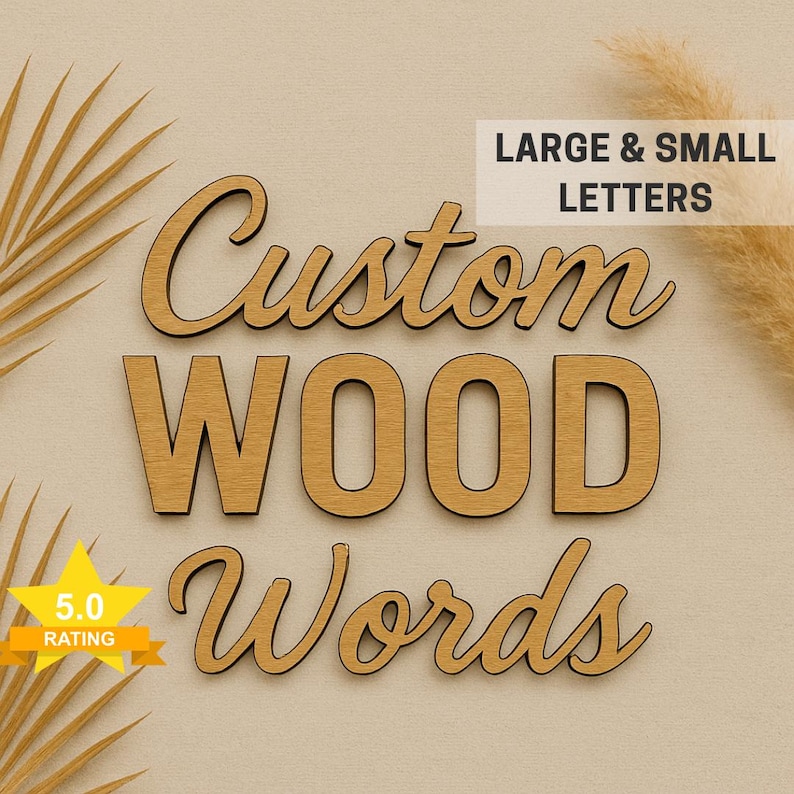 Custom Wooden Letter Sign, Personalized Wood Name, Painted, Unfinished ...
