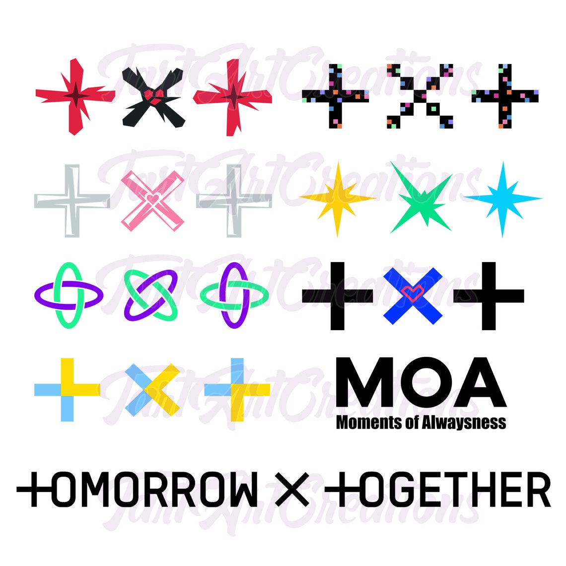 TXT Logo BUNDLE SVG Cut File for Cricut Silhouette Tomorrow - Etsy UK