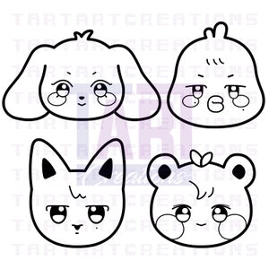 Ateez ANITEEZ Heads SVG Cut File: Kpop Characters (digital Download) - Etsy