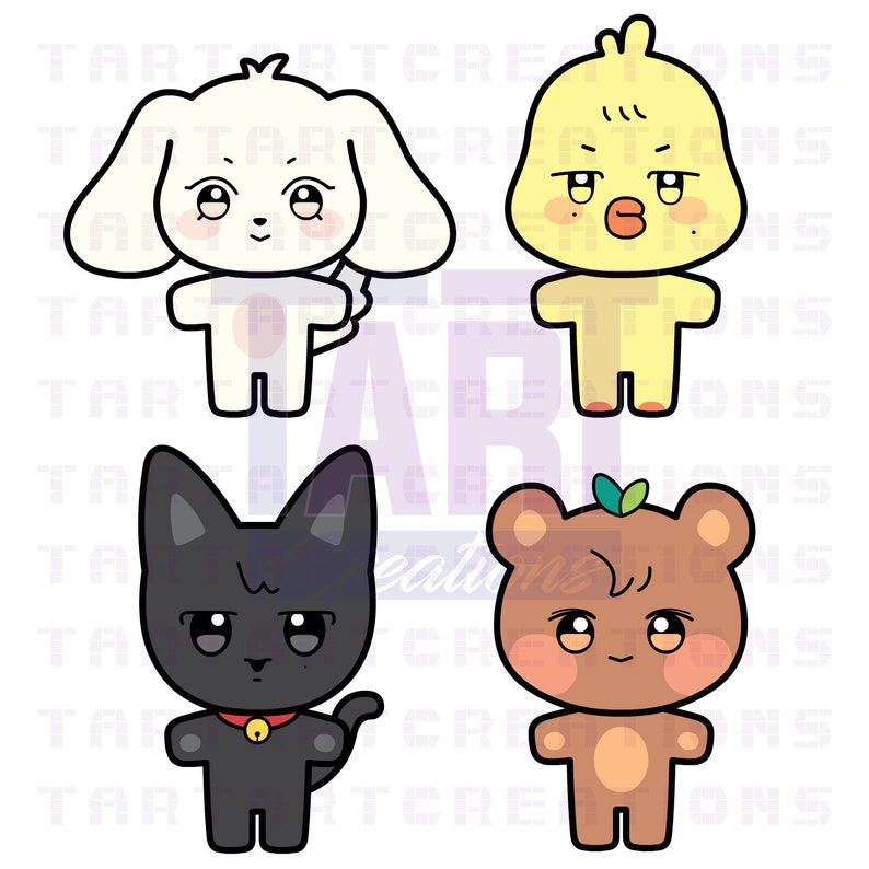 ANITEEZ Characters SVG PNG: Kpop Cut File for Cricut, Silhouette ...