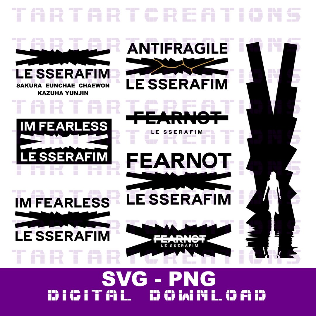 Le Sserafim SVG Cut File for Cricut, Silhouette, Kpop, PNG for Vinyl ...