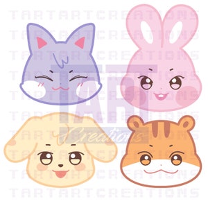 Ateez ANITEEZ Heads SVG Cut File: Kpop Characters (digital Download) - Etsy