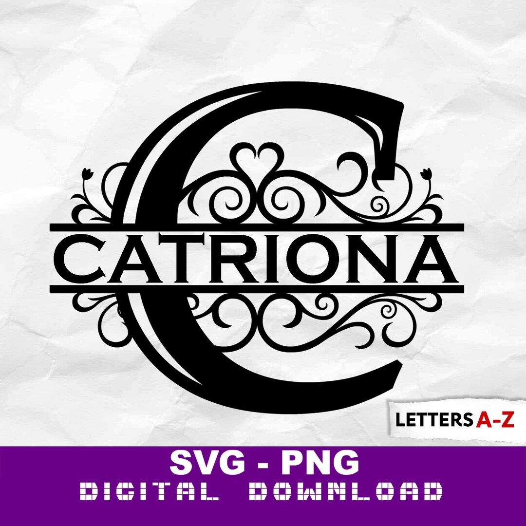 Split Letters Svg, Split Monogram SVG, Split Monogram Alphabet ...