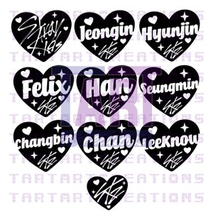 SKZOO STRAY KIDS Members Name Bundle Svg Cut File for Cricut ...