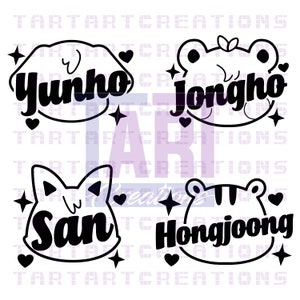 Ateez ANITEEZ Names SVG Cut File: Kpop Stickers, Mugs, Decals (digital ...