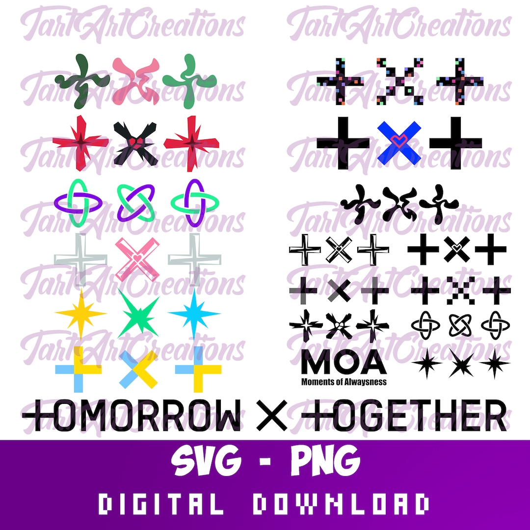 TXT BUNDLE SVG Cut File para Cricut, Silhouette, Tomorrow X Together ...