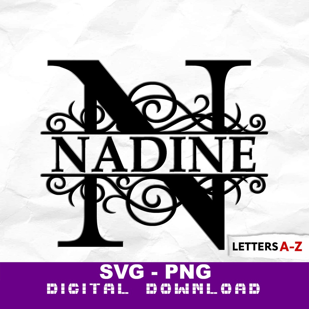 Split Letters Svg, Split Monogram SVG, Split Monogram Alphabet ...