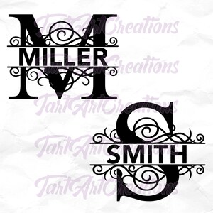 Split Letters Svg, Split Monogram SVG, Split Monogram Alphabet ...