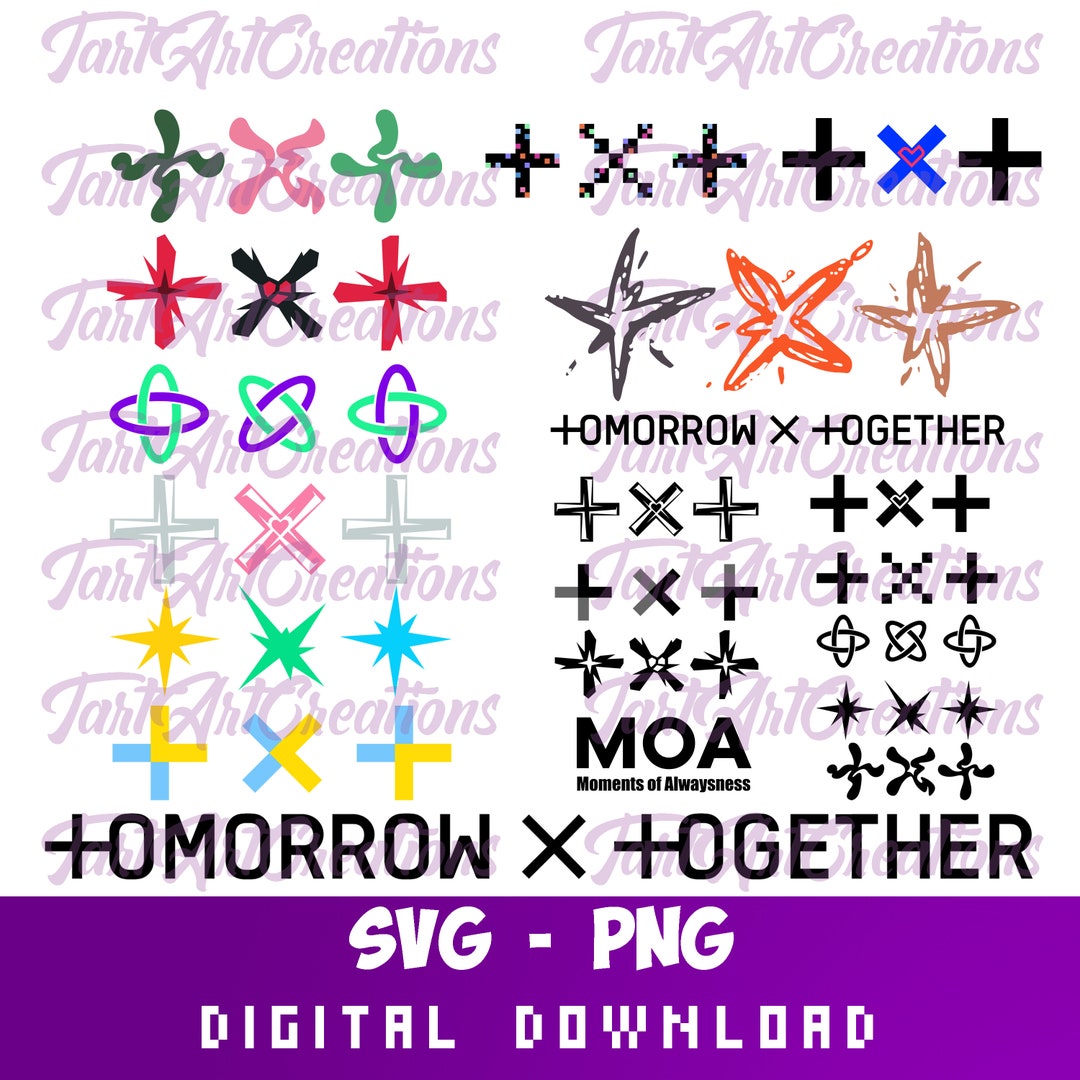 TXT BUNDLE SVG Cut File for Cricut, Silhouette, Tomorrow X Together ...