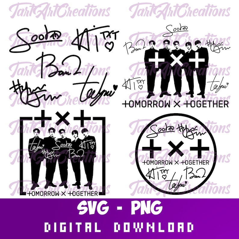 TXT Signatures BUNDLE SVG Cut File for Cricut Silhouette - Etsy Australia