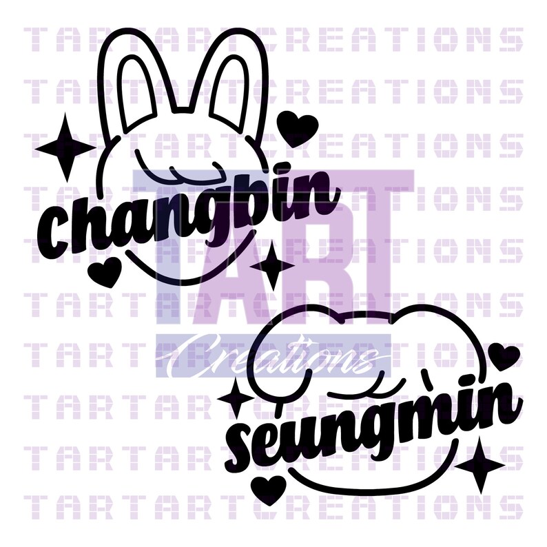 Stray Kids Names SVG: Kpop Skzoo Characters Cut File (digital Download ...