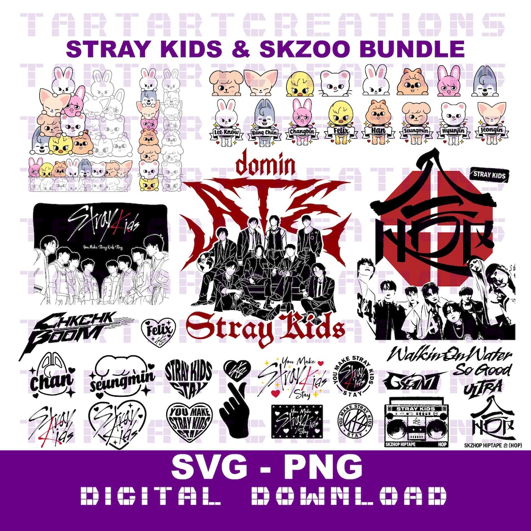 Stray Kids SKZOO SVG PNG Bundle: Cricut Cut Files (digital Download) - Etsy