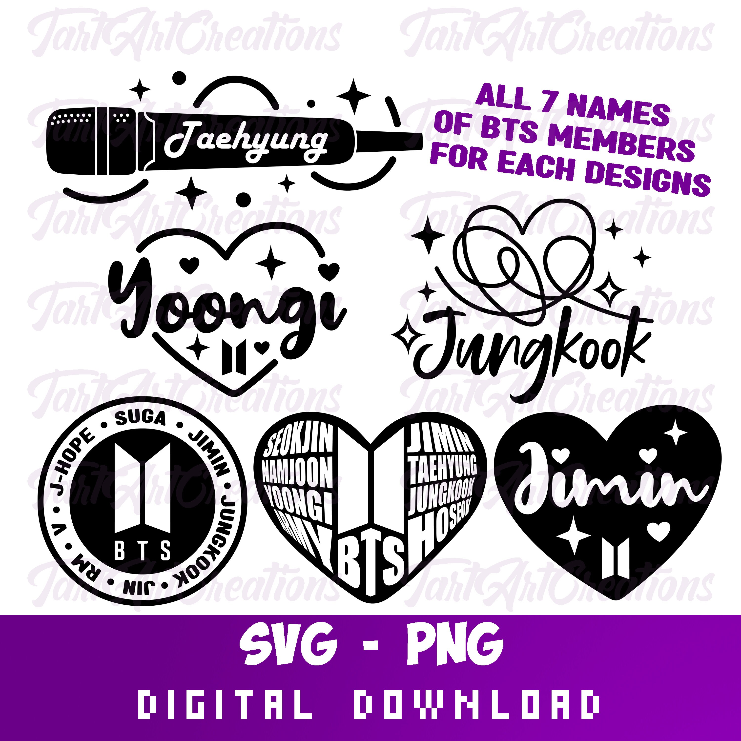TXT BTS ENHYPEN Super Bundle Svg Cut File for Cricut - Etsy