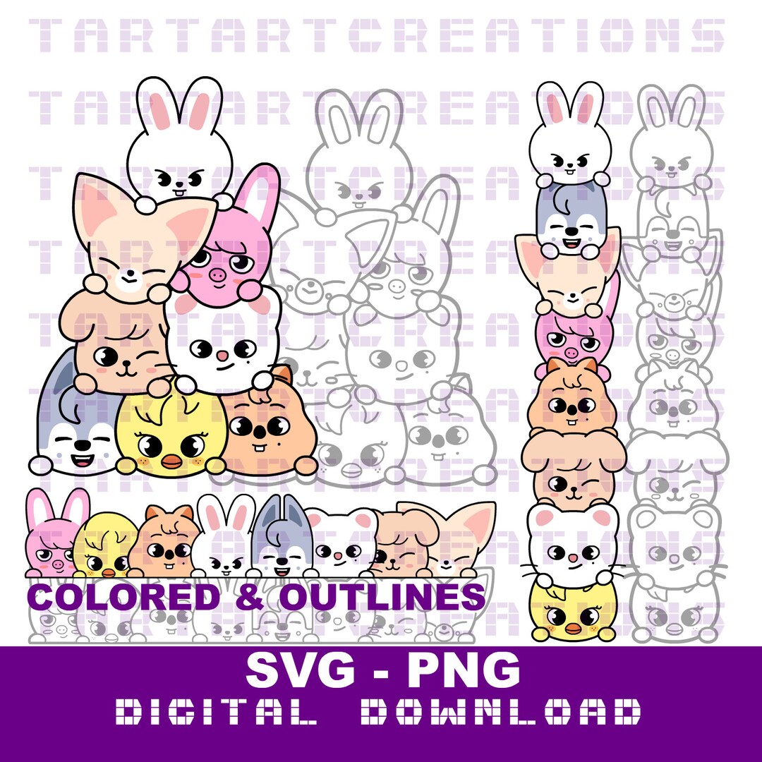SKZOO Stray Kids SVG: Kpop Characters Cut File (digital Download) - Etsy