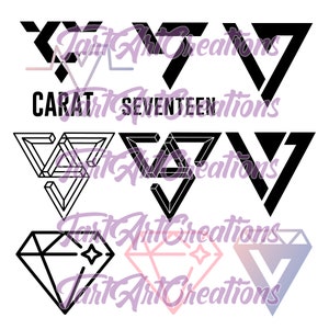 SEVENTEEN CARAT Bundle SVG Cut File for Cricut, Silhouette, Seventeen ...