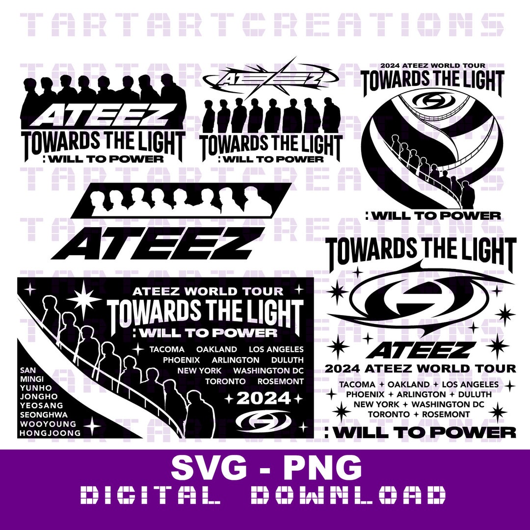 ATEEZ Towards the Light SVG PNG Cut File: Kpop Vector Graphics - Etsy
