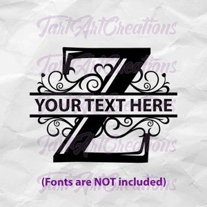 Split Letters Svg, Split Monogram SVG, Split Monogram Alphabet, Monogram Font, Alphabet Clipart ...