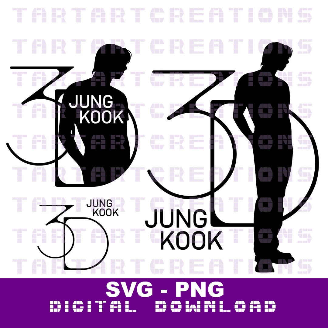 Jungkook 3D SVG Cut Files for Cricut, Silhouette, JK 3D, Decals ...