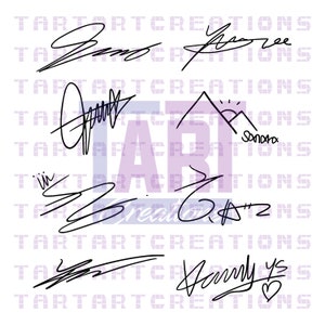 ATEEZ Signatures SVG PNG: Kpop Cut File for Cricut, Silhouette (digital ...