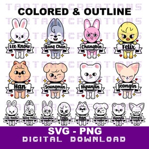 Stray Kids SKZOO SVG PNG Bundle: Cricut Cut Files (digital Download) - Etsy
