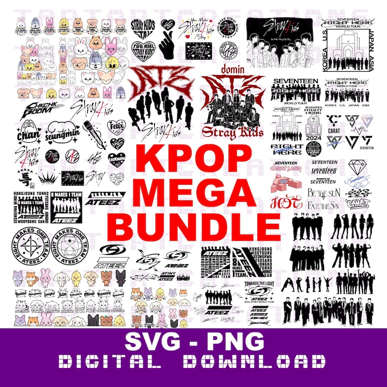 KPOP Mega Bundle: SVG PNG Cut Files (cricut, Silhouette) - Etsy