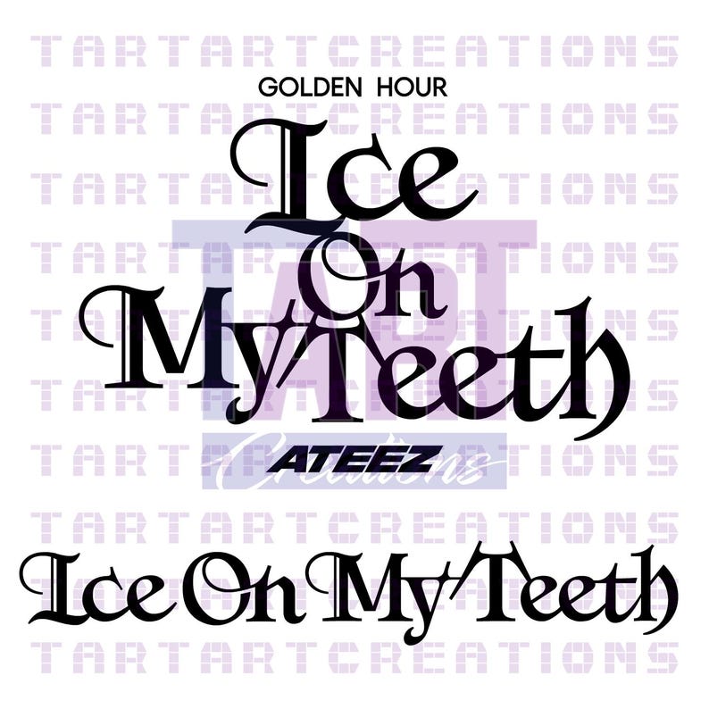 ATEEZ Ice on My Teeth SVG: Kpop Golden Hour Cut File (digital Download ...