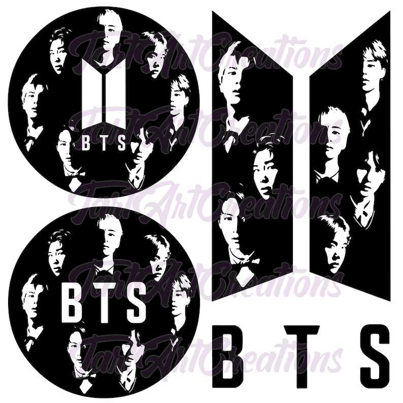 BTS Silhouette Logo Bundle SVG Datei für Cricut Silhouette - Etsy.de