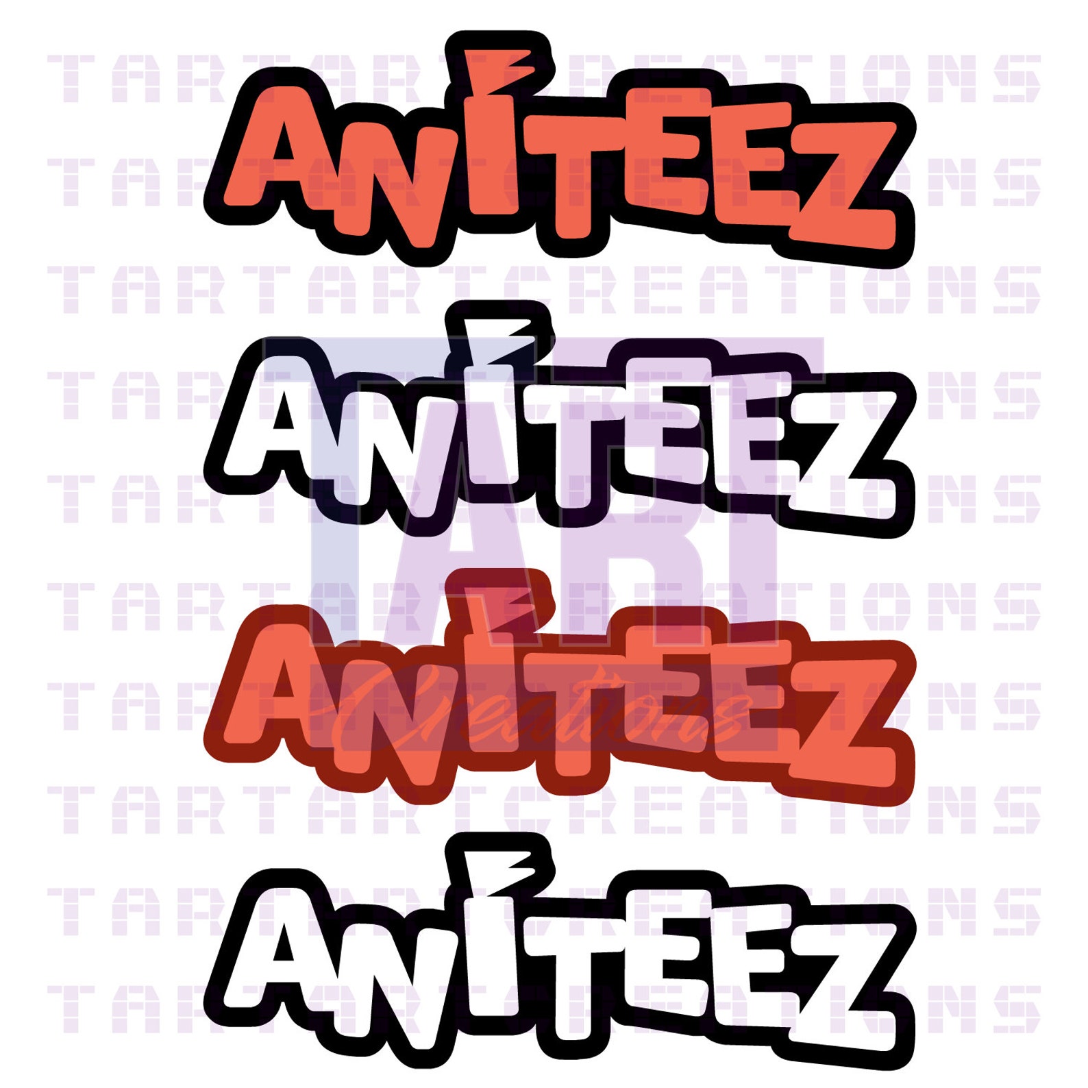 Ateez Aniteez Names SVG PNG Cut File for Cricut Silhouette (digital ...