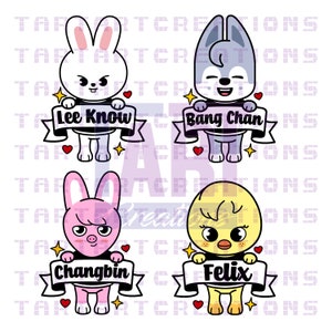 Stray Kids SKZOO Name Banners SVG PNG Cut File (digital Download) - Etsy