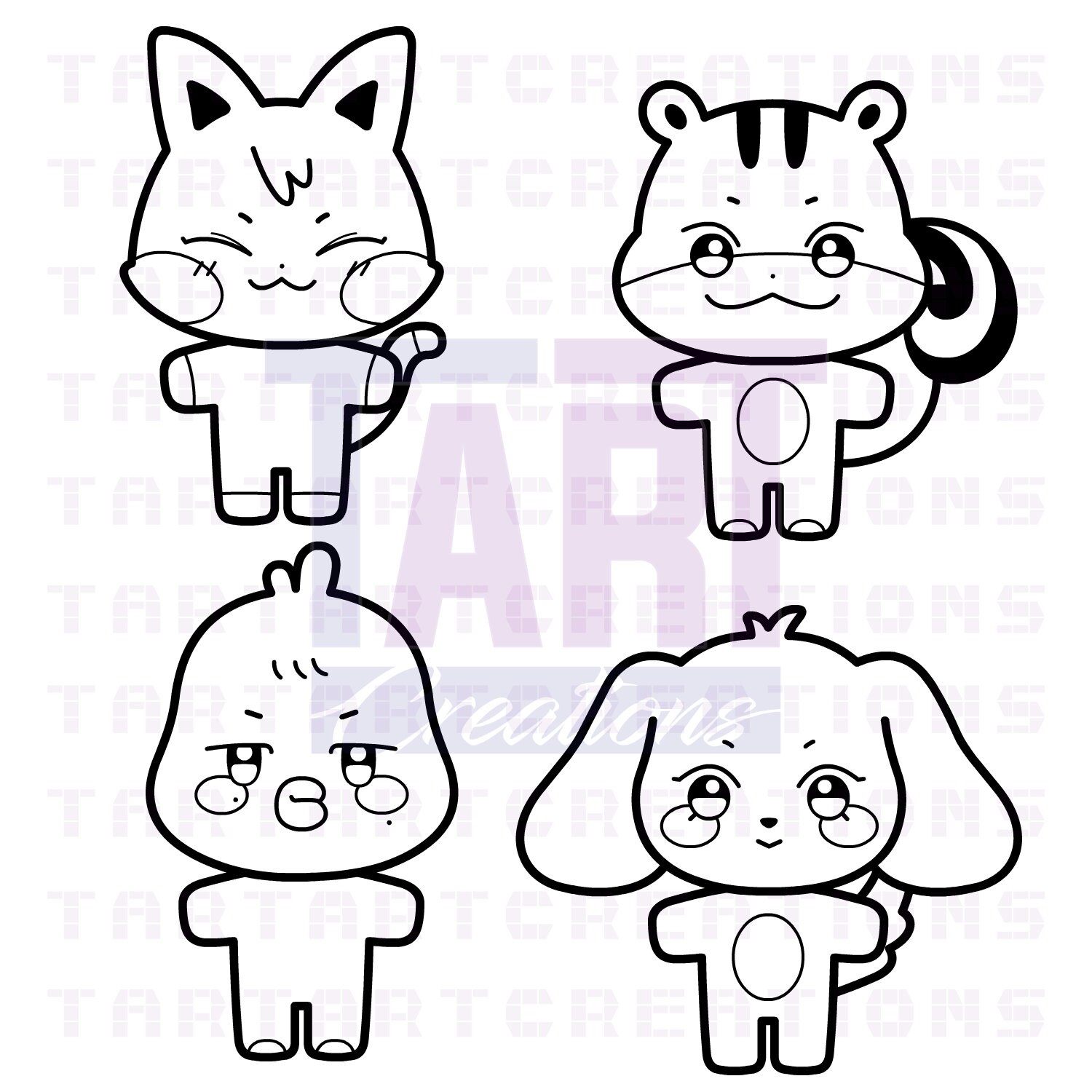 ANITEEZ Characters SVG PNG: Kpop Cut File for Cricut, Silhouette ...