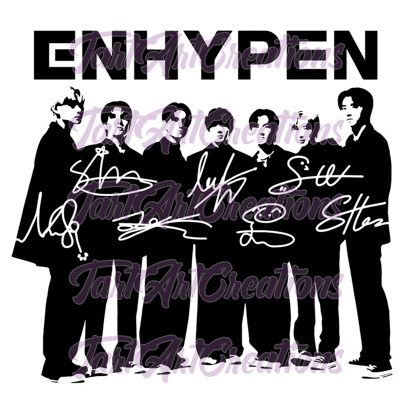 ENHYPEN Signatures BUNDLE SVG Cut File for Cricut Silhouette - Etsy