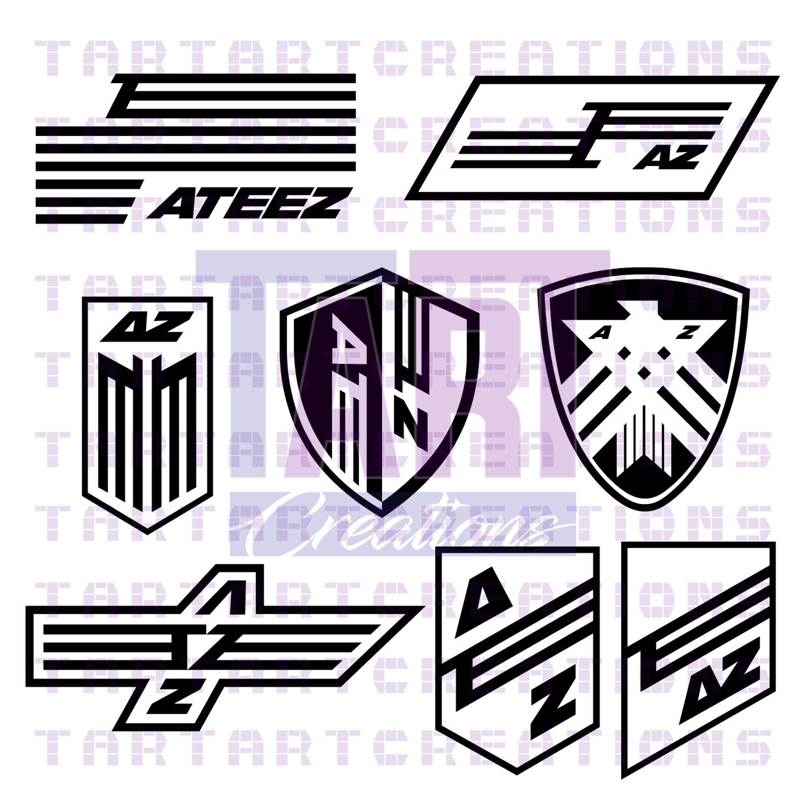 ATEEZ Kpop SVG PNG Cut Files: Atiny Vinyl Prints (digital Download) - Etsy