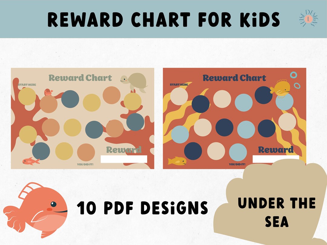 Reward Chart for Kids, Kids Reward Chart, Instant Download, Under the ...