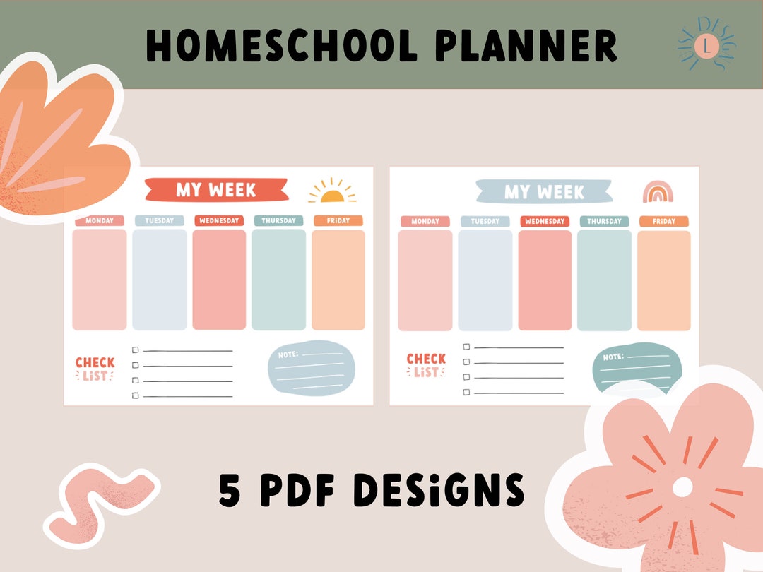 Homeschool Planner, Homeschool Planner for Kids, Printable Homeschool ...