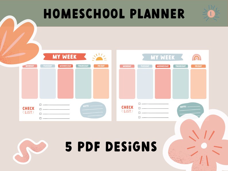 Homeschool Planner Homeschool Planner for Kids Printable - Etsy