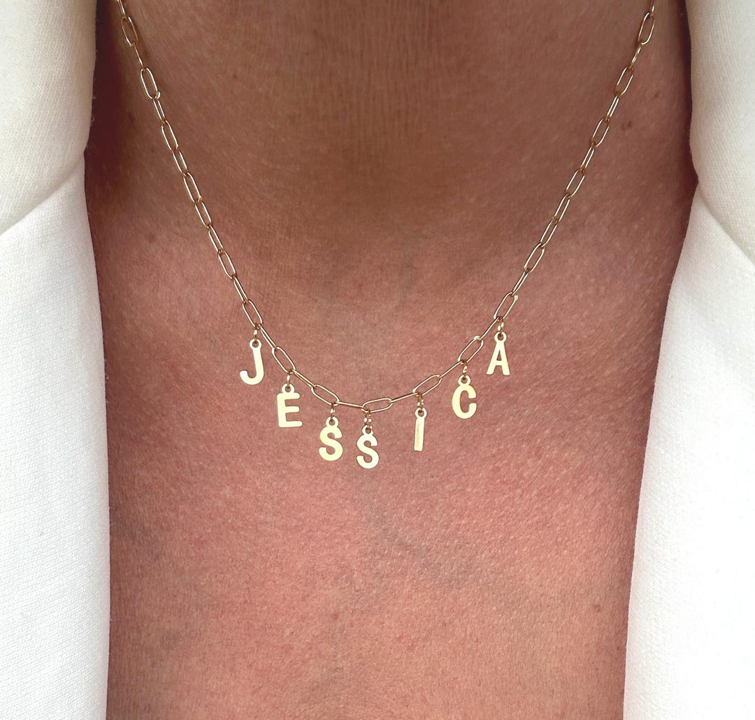 Personalized Necklace, 100% Stainless Steel on a Gold or Silver Link ...