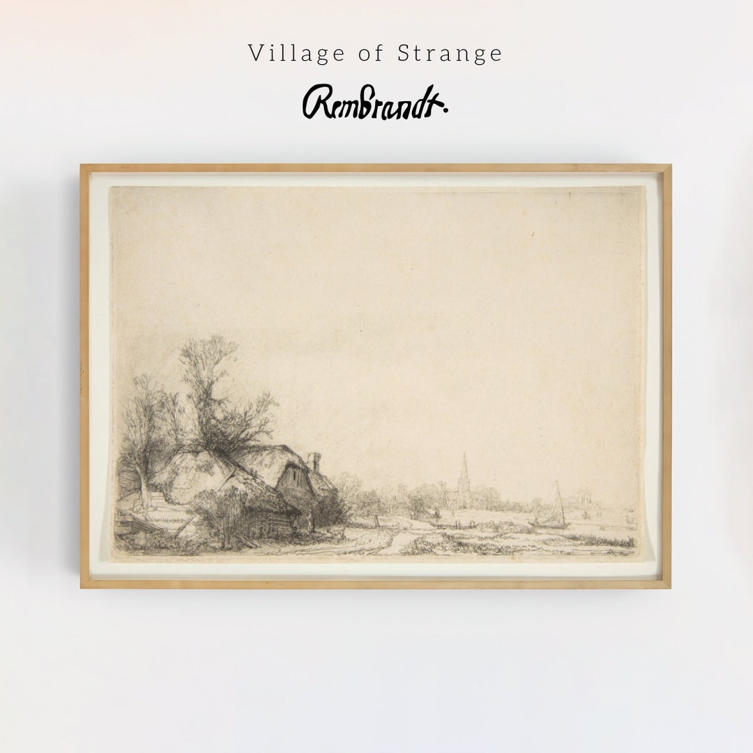 Rembrandt Engraving Art Poster - Etsy