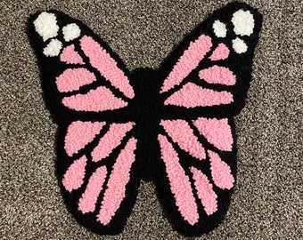 Butterfly Tufted Rug - Etsy