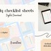 Digital Daily Checklist Printable Weekly to Do List Weekly Checklist ...