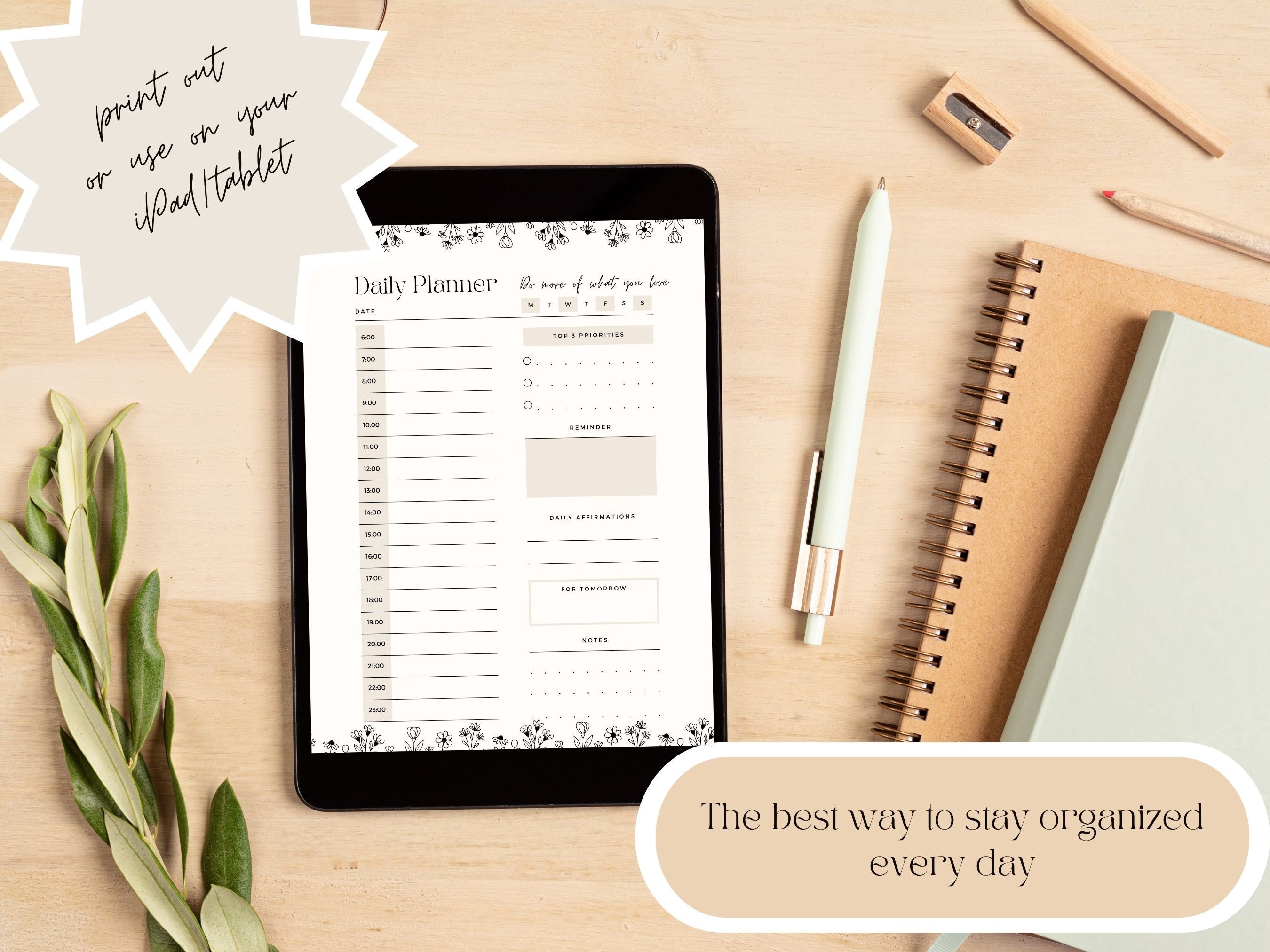Digital Daily Checklist Printable Weekly to Do List Weekly Checklist ...