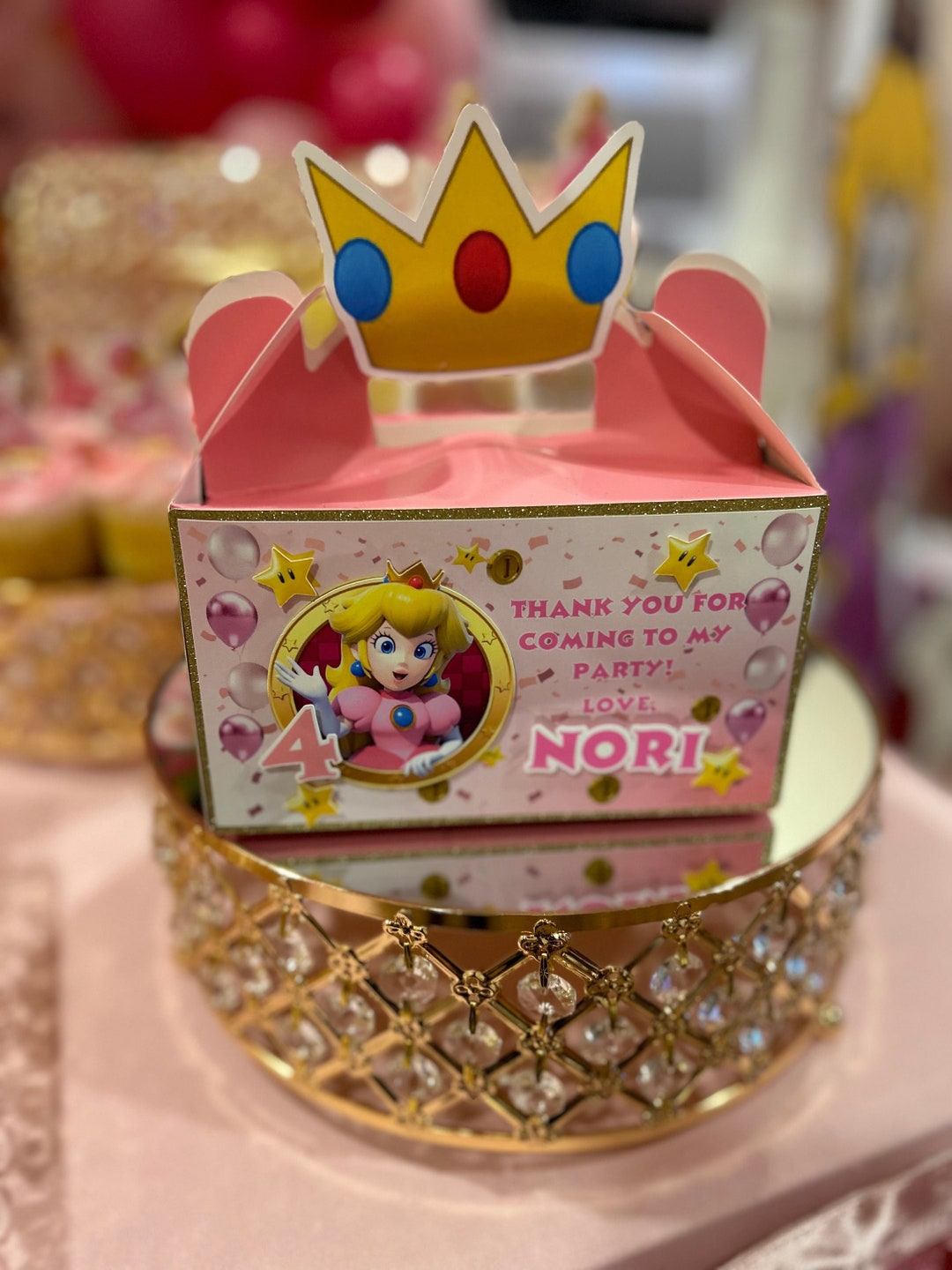 Personalize Gable Box Design princess Peach Inspired - Etsy