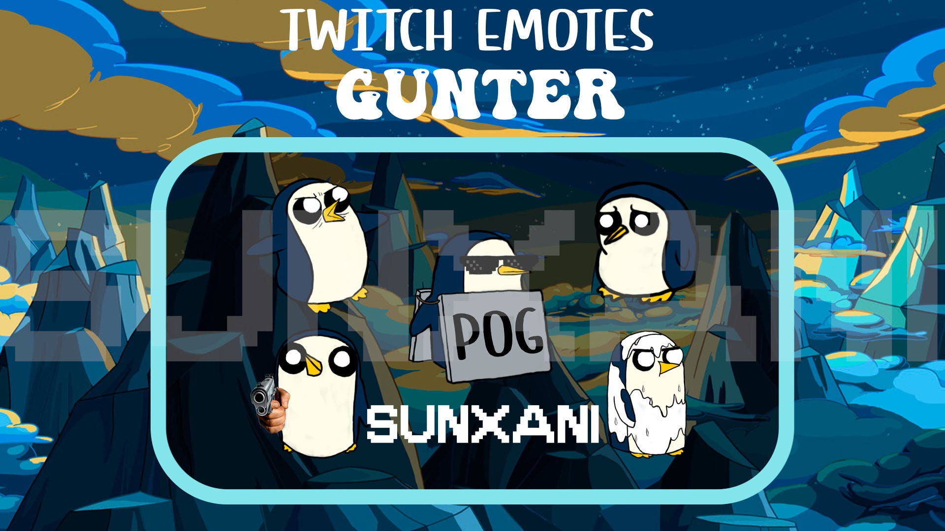 Twitch Emote "pack Gunter" /adventure Time - Etsy