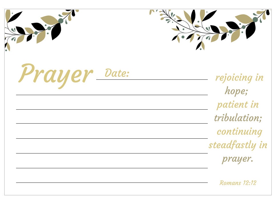 Prayer Cards Printable With Scripture Romans 12, Affirmation Card ...