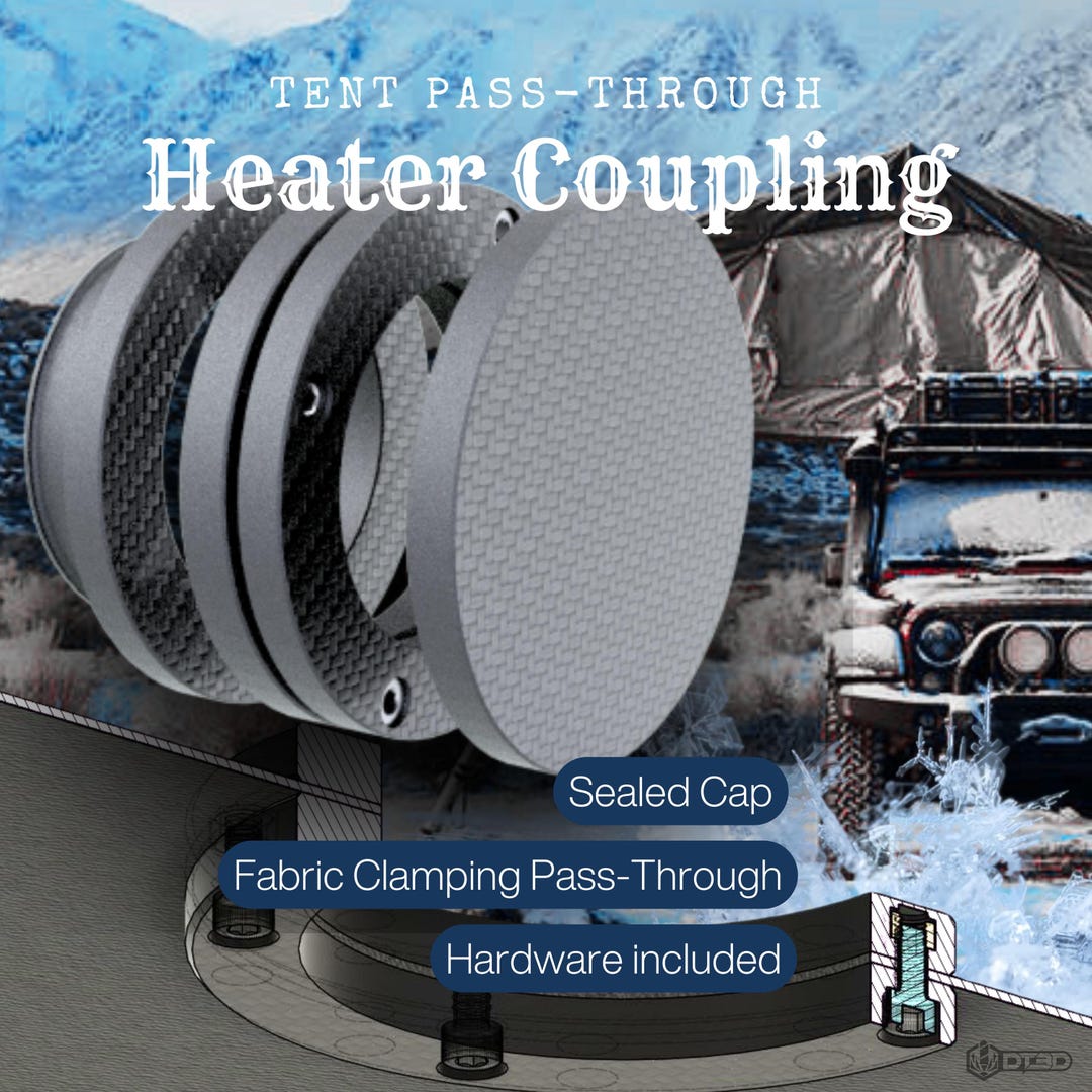 Rooftop Tent Pass-through for Diesel Heater Ducts (60/75/90 Mm / 3"/4 ...