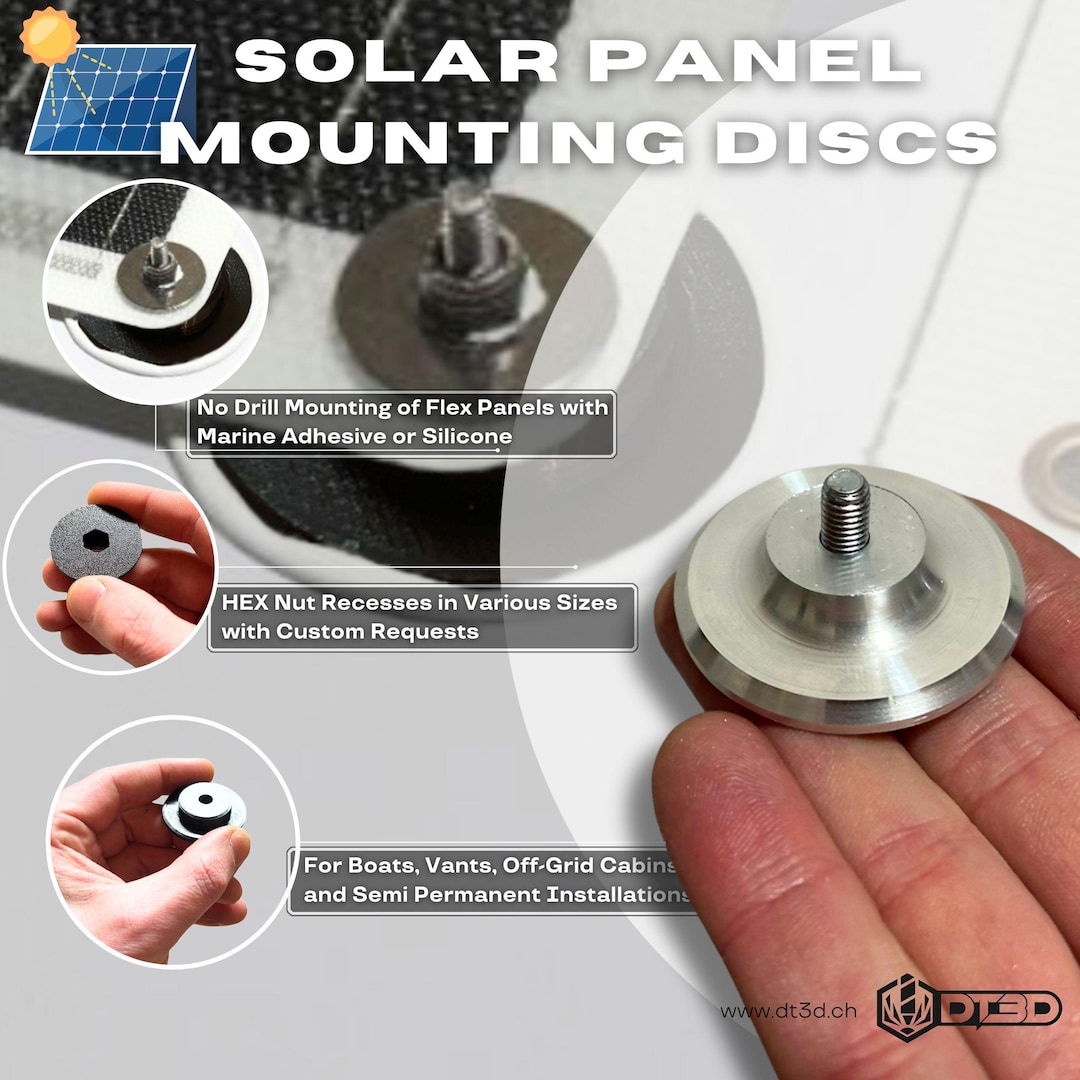 Boat Solar Panel Mounts No Drill Marine Grade Quick Install Waterproof ...